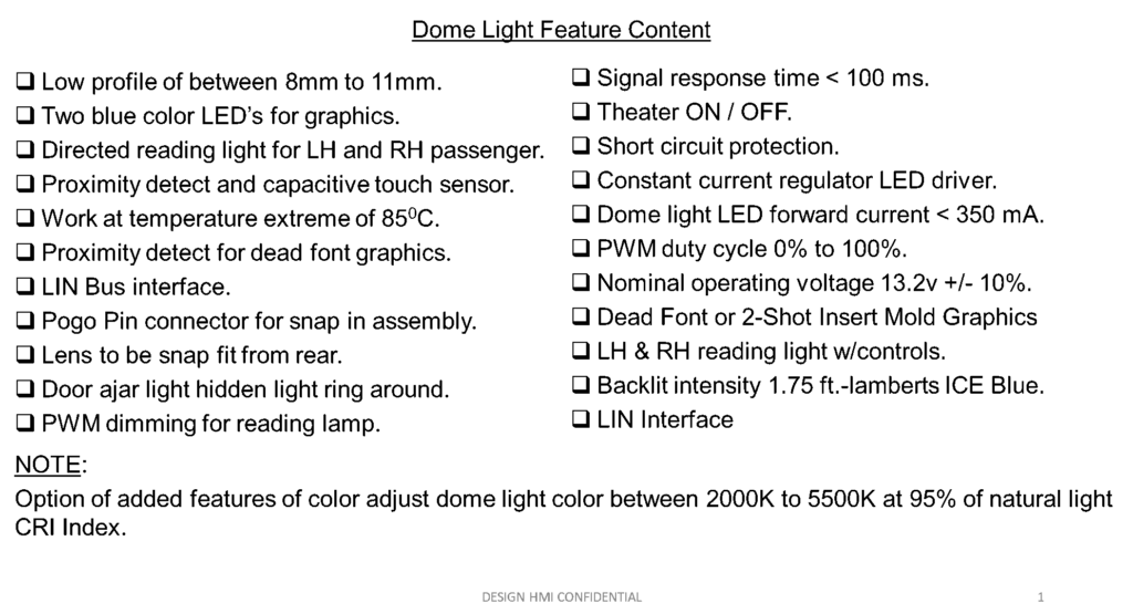 Design HMI | Printed Electronics Low Profile Dome Light Design