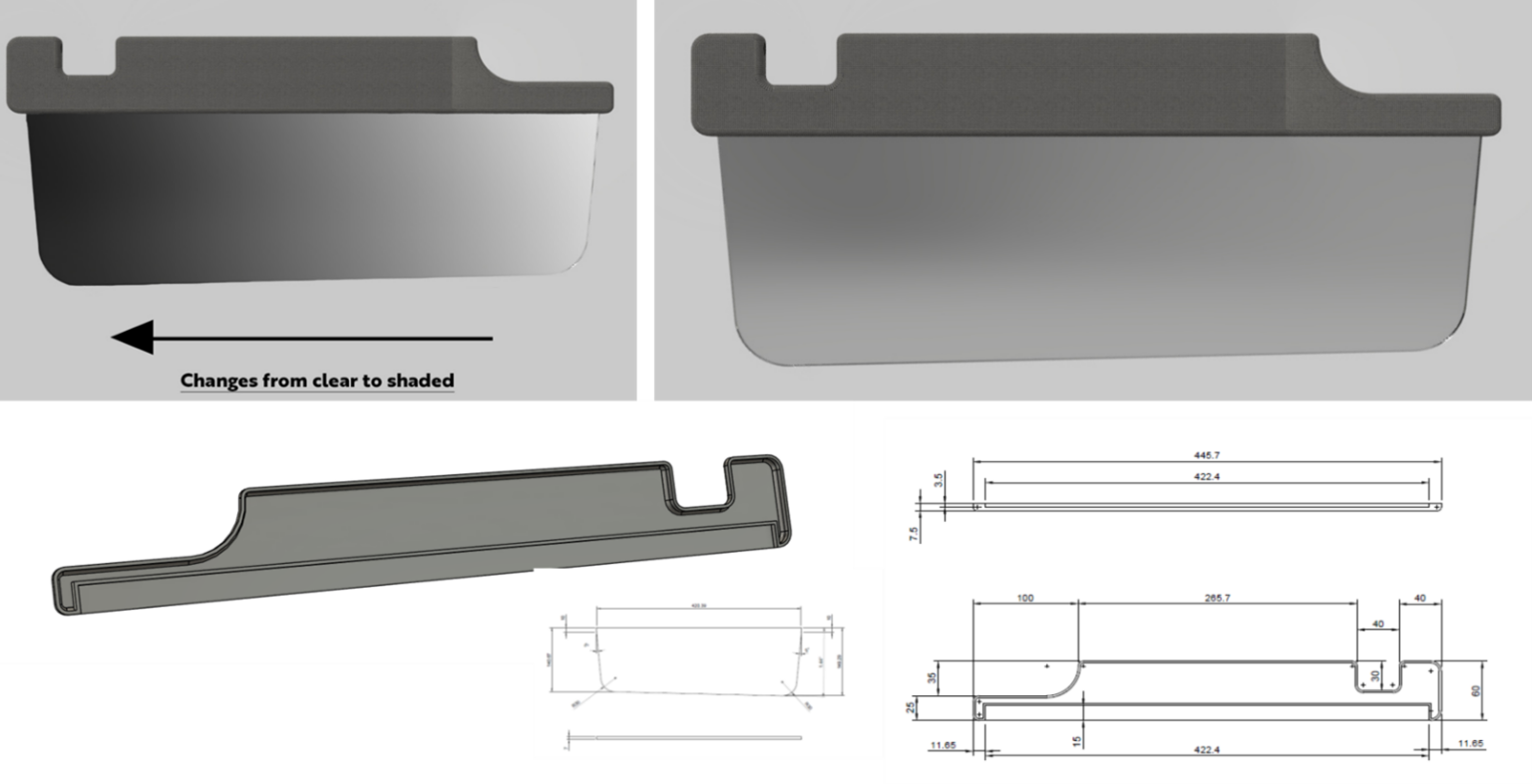 Design HMI | Sunlight Adjustable Translucent Sun Visor